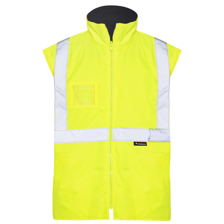 Taped Waterproof Reversible Hi Vis Vest - Yellow - Spartan